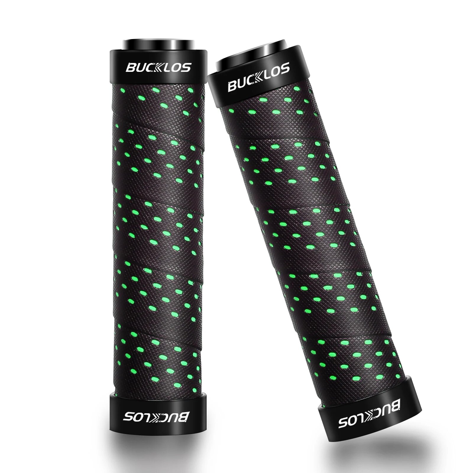 BUCKLOS Ручки для руля горного велосипеда Черный, PU-GREEN