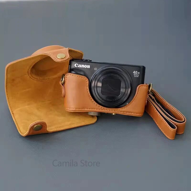 Кожаный чехол Andralyn для Canon sx740hs Оранжевый