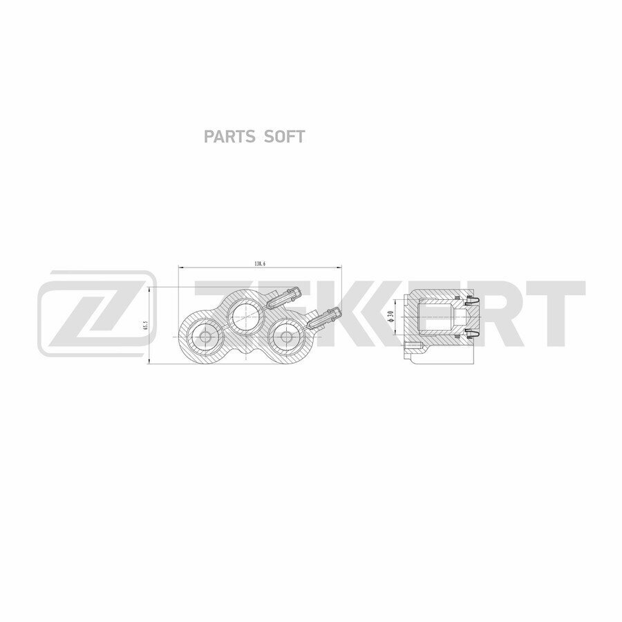 ZEKKERT BS-8420 Тормозной суппорт передний левый Lada 110 (2110) 04 111 (2111) 00-