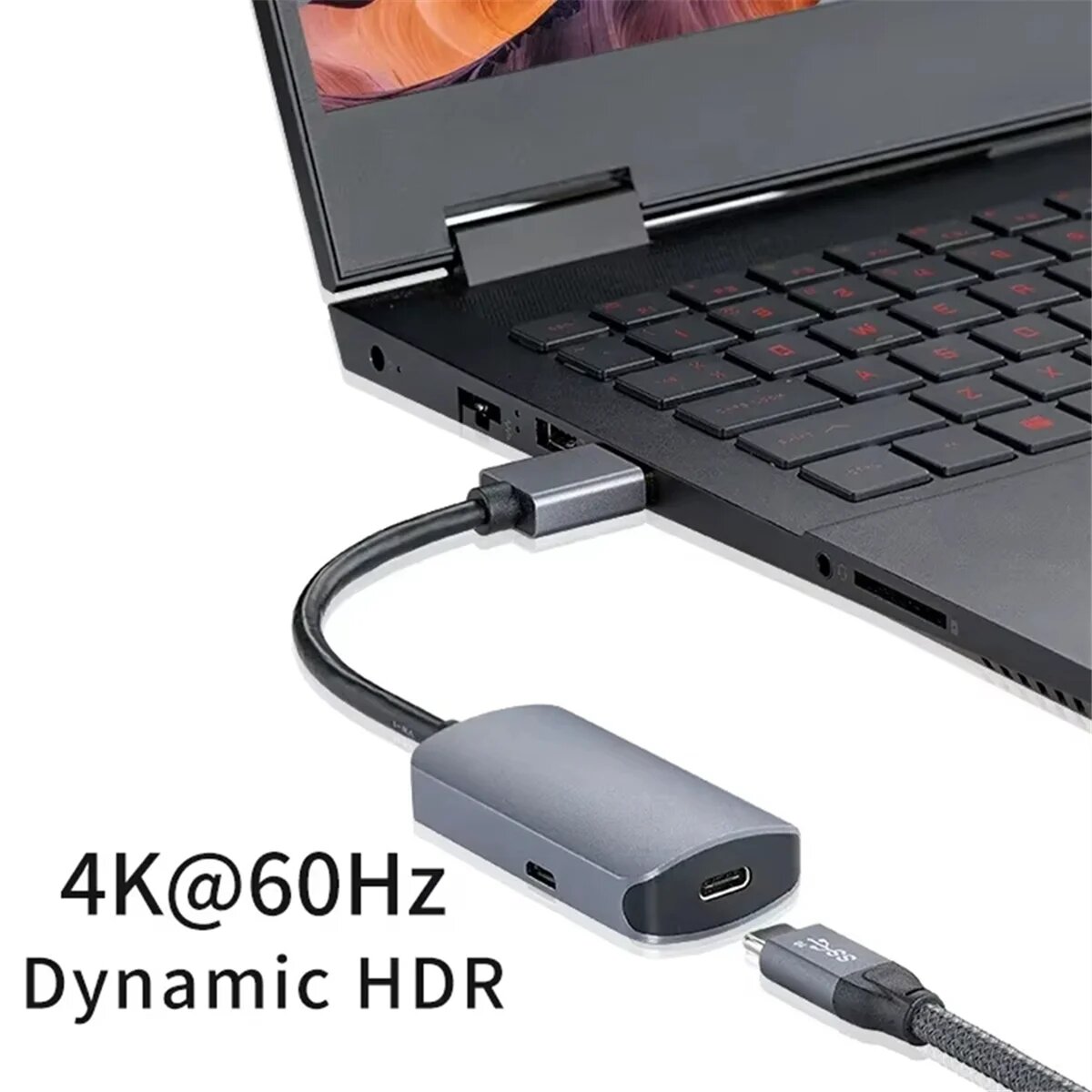 Zj-thHDMI-совместимый адаптер для гнездового монитора USB-C USB Type C 3.1 Вход в HDMI-совместимый выходной преобразователь 4K при 60 Гц