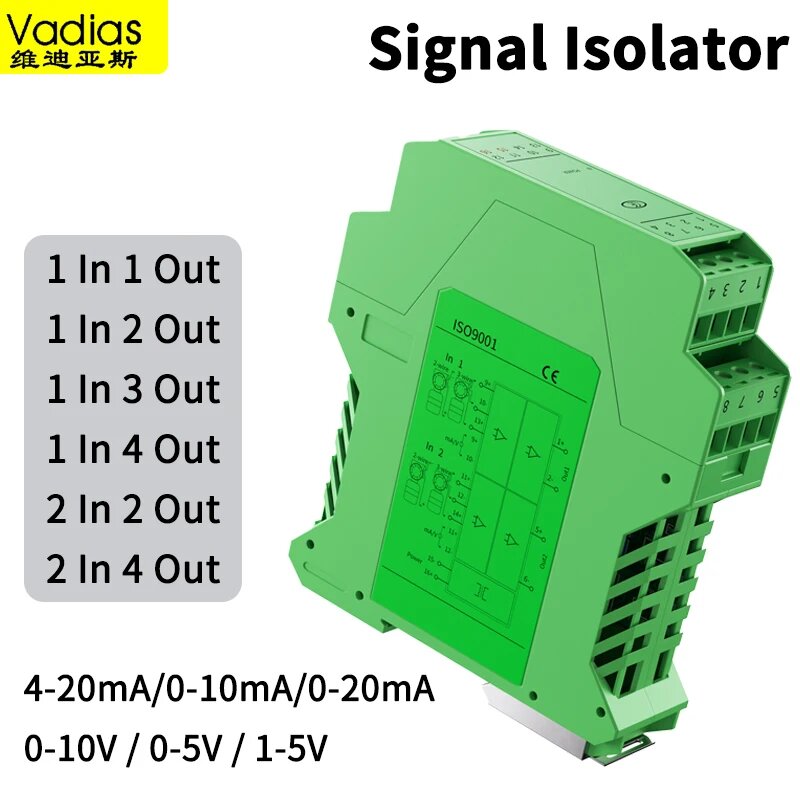 Изолятор сигнала Vadias GLG Input 4-20mA, Output 4-20mA, 2 In 2 Out