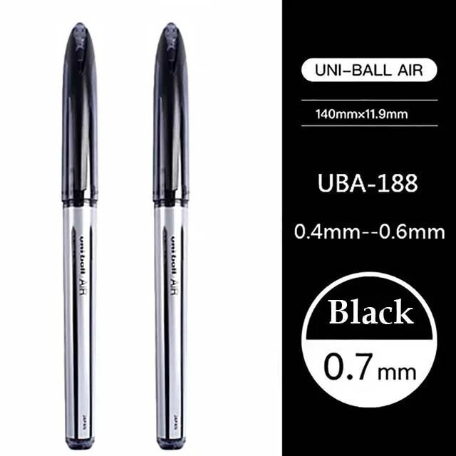Uni Ball Air Черная гелевая ручка 0.7 мм (2 шт)