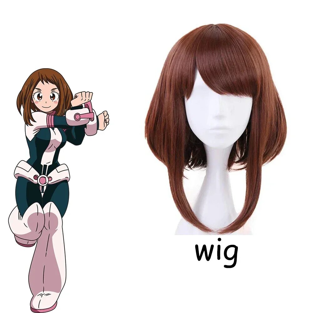 Костюм My Hero Academia Uraraka Ochako из полиэстера Белый, XXXL, Wig