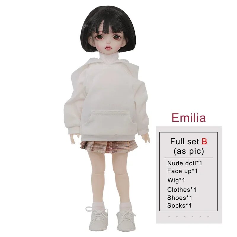 Кукла BJD Emilia Fullset B 1/6, цвет Emilia, Face up Freestyle