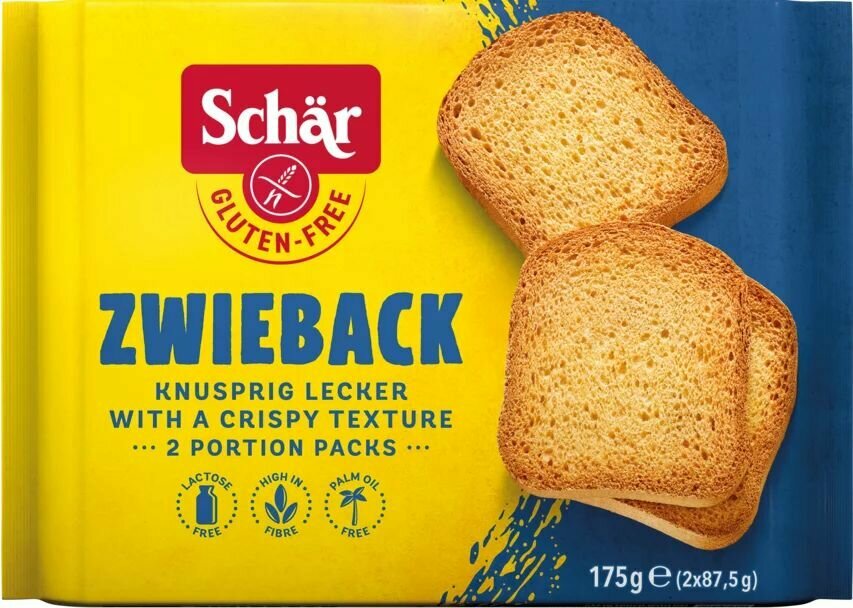 Сухари безглютеновые Schar Zwieback 3 шт x 175г