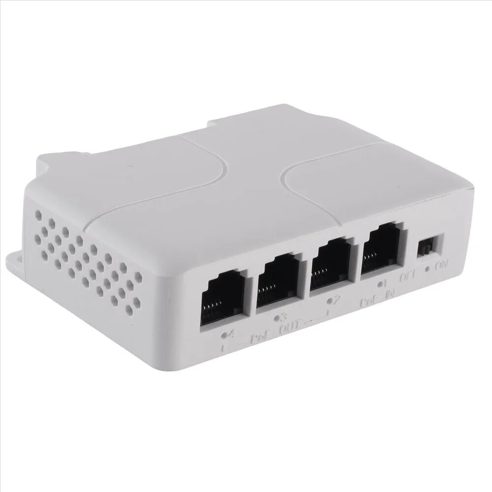 Удлинитель PoE с 1 по 3 порта, пассивный каскадируемый, IEEE802.3Af для IP, удли