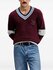 Свитер UNITED COLORS OF BENETTON Striped V-neck sweater, размер L, , red