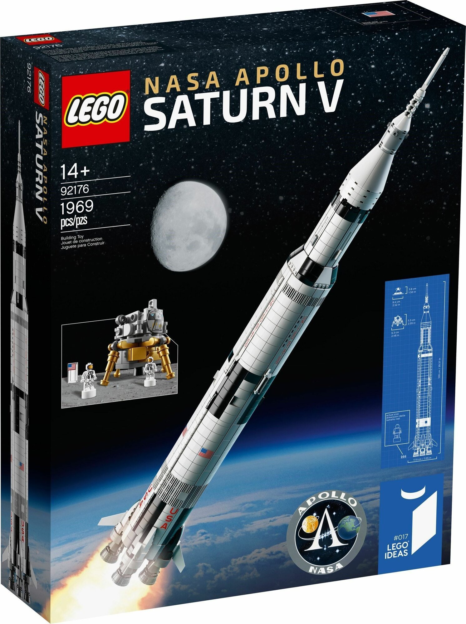 Конструктор LEGO 92176 Сатурн-5-Аполлон Ракетно-Космическая Система наса