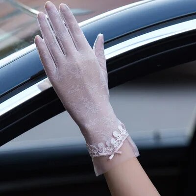 Перчатки женские кружевные Light Pink 02C
