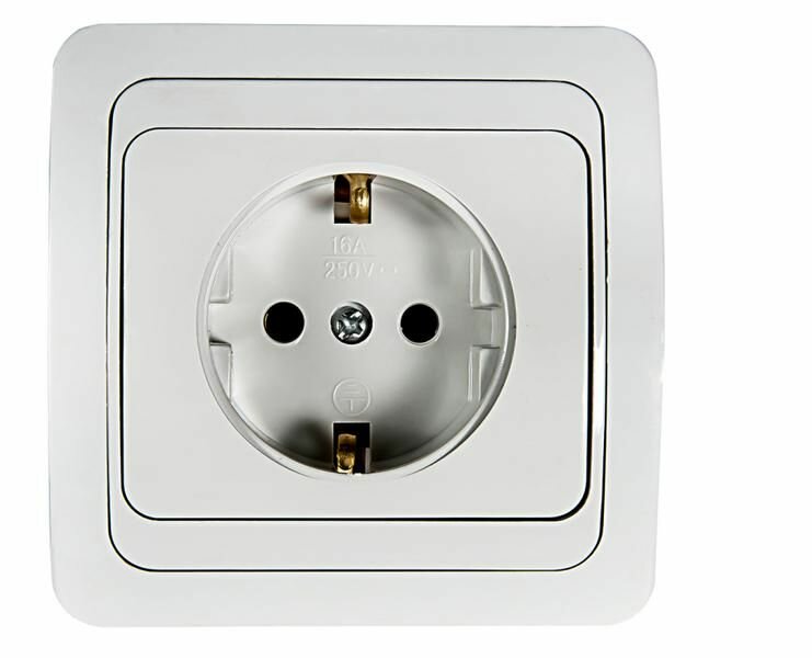 Розетка 1-м CLASSICO с заземл. 2028 бел. ASD / IN HOME 4680005959907