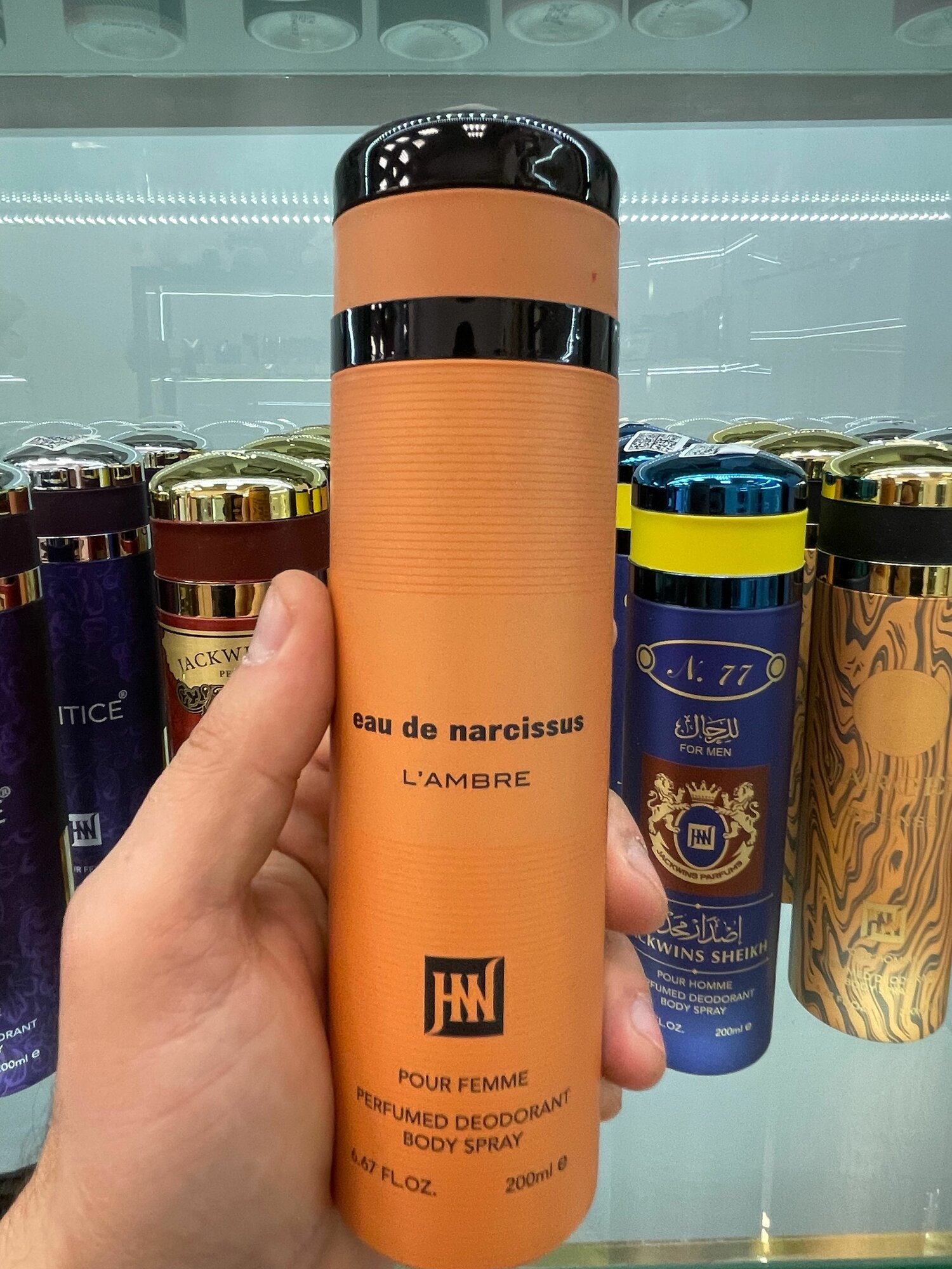Jackwins Eau de Narcissus L'Ambre женский парфюмированный дезодорант-спрей для тела 200 мл