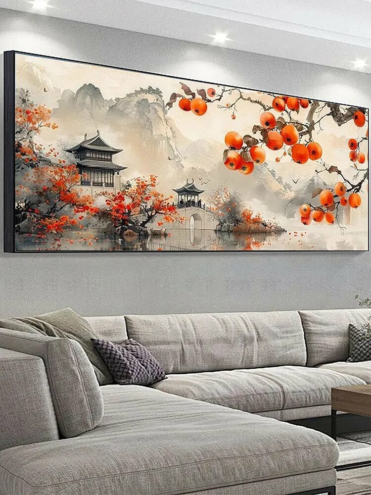 Алмазная мозаика 130X50cm "Пейзаж дворца"ручной работы бриллиантовая картина (без подрамника, без рамки)