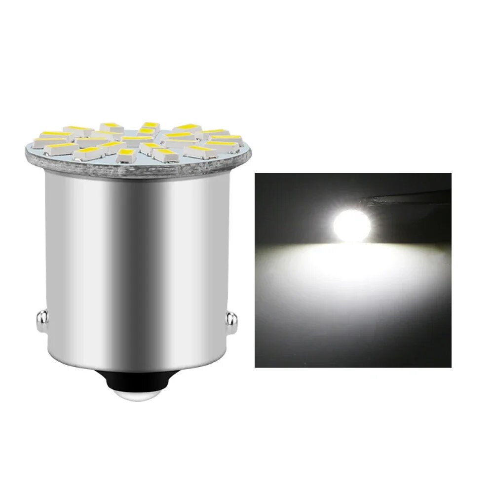 12 В 7000 К Белый 1/10 шт. COB светодиодные лампы P21W 1156 BA15S 1157 BAY15D 1156 White, 1PC