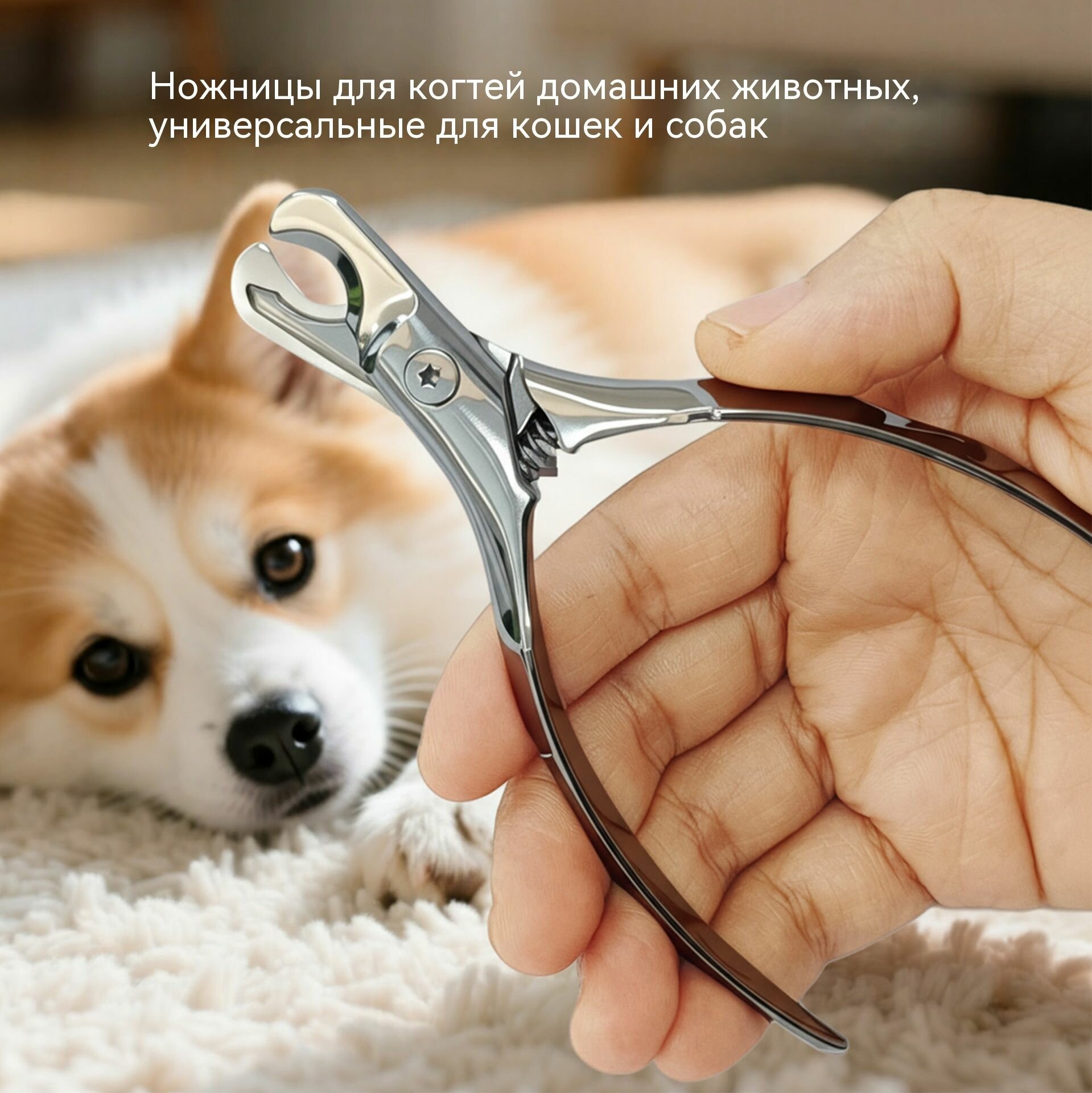 Домашние кусачки для ногтей серебристые