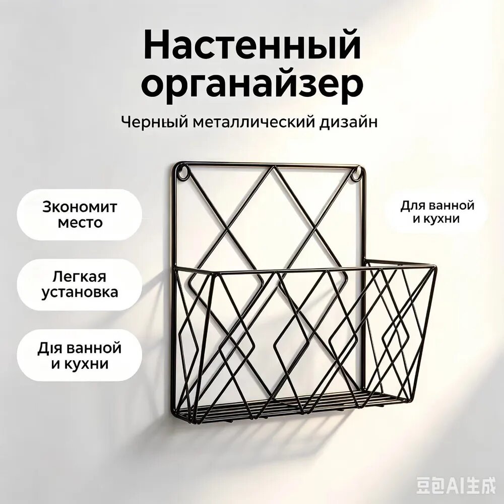 Настенная стойка для хранения журналов и газет 25x7x26см