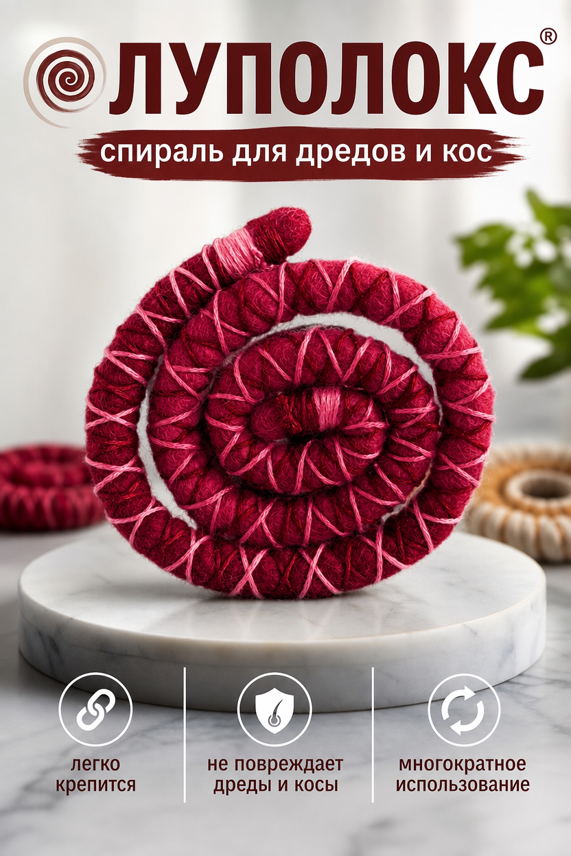 Луполокс спираль для дредов и кос