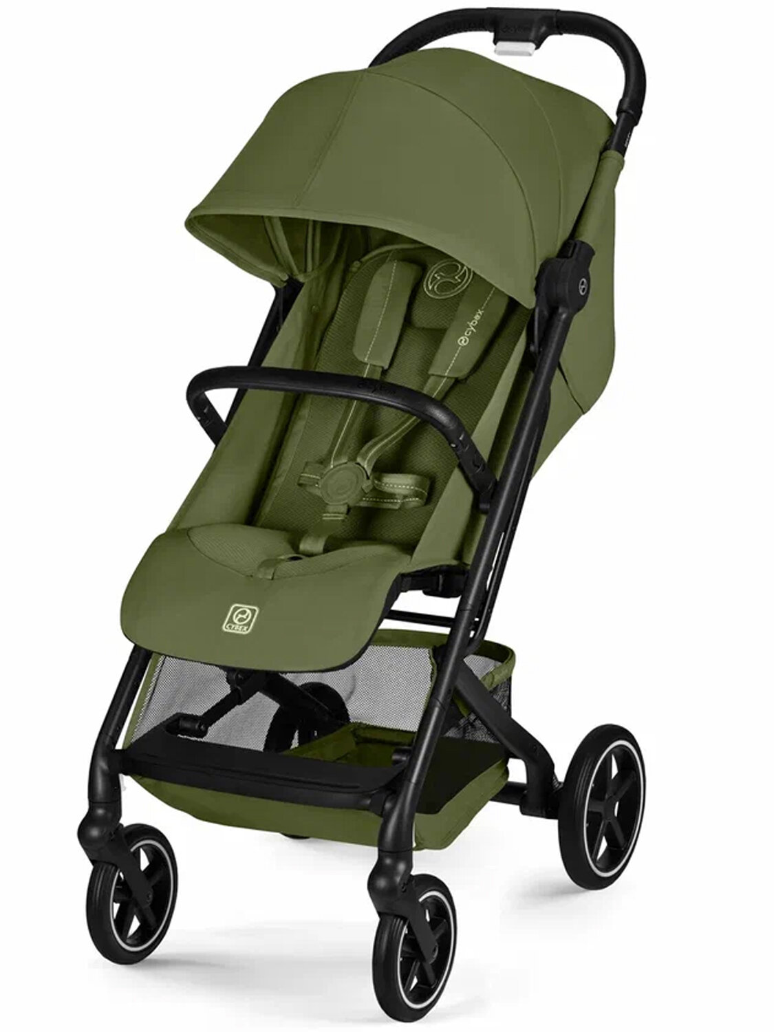 Коляска прогулочная Cybex Beezy, зеленый (moss green) с дождевиком и бампером
