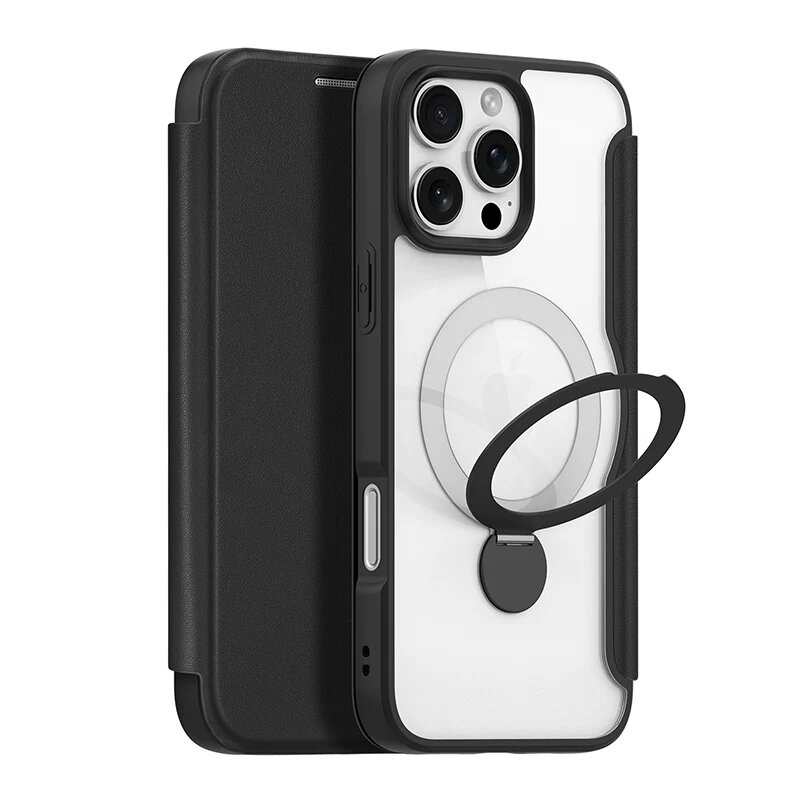 Чехол-флип с подставкой для iPhone Air с карманом для карт, черный