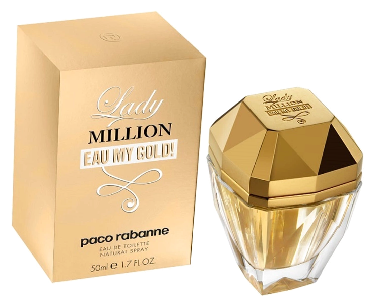 Женский аромат Paco Rabanne Lady Million Eau My Gold 50 мл - Пако Рабан Леди Миллион О Май Голд