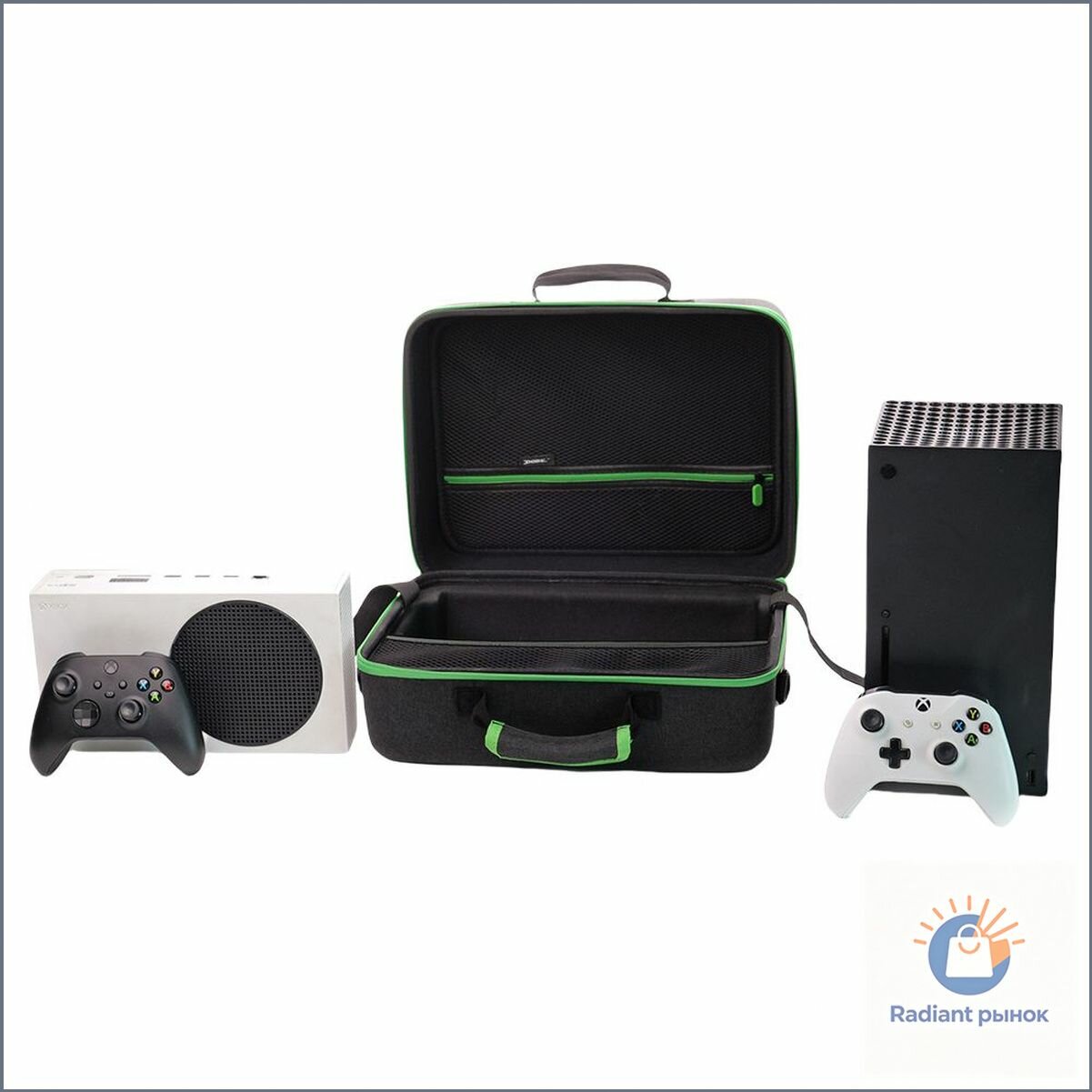 Чехол для Xbox Series X/S с внутренними отделениями, 370 мм