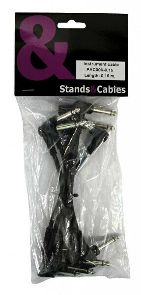Патч-кабели 6 шт для педалей STANDS & CABLES PAC006 Jack угловой -Jack угловой по 15 см