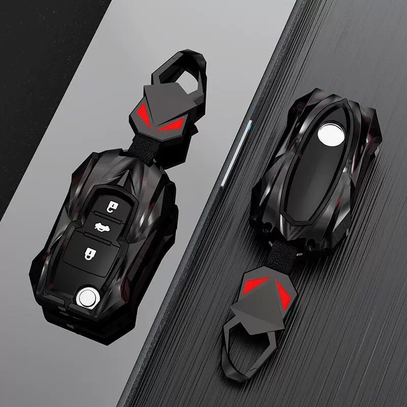 Черный чехол для ключей с красным глазом для VW Passat B7, CC, Lancer, Bora, Touran, Sprinter - комплект (модель J)