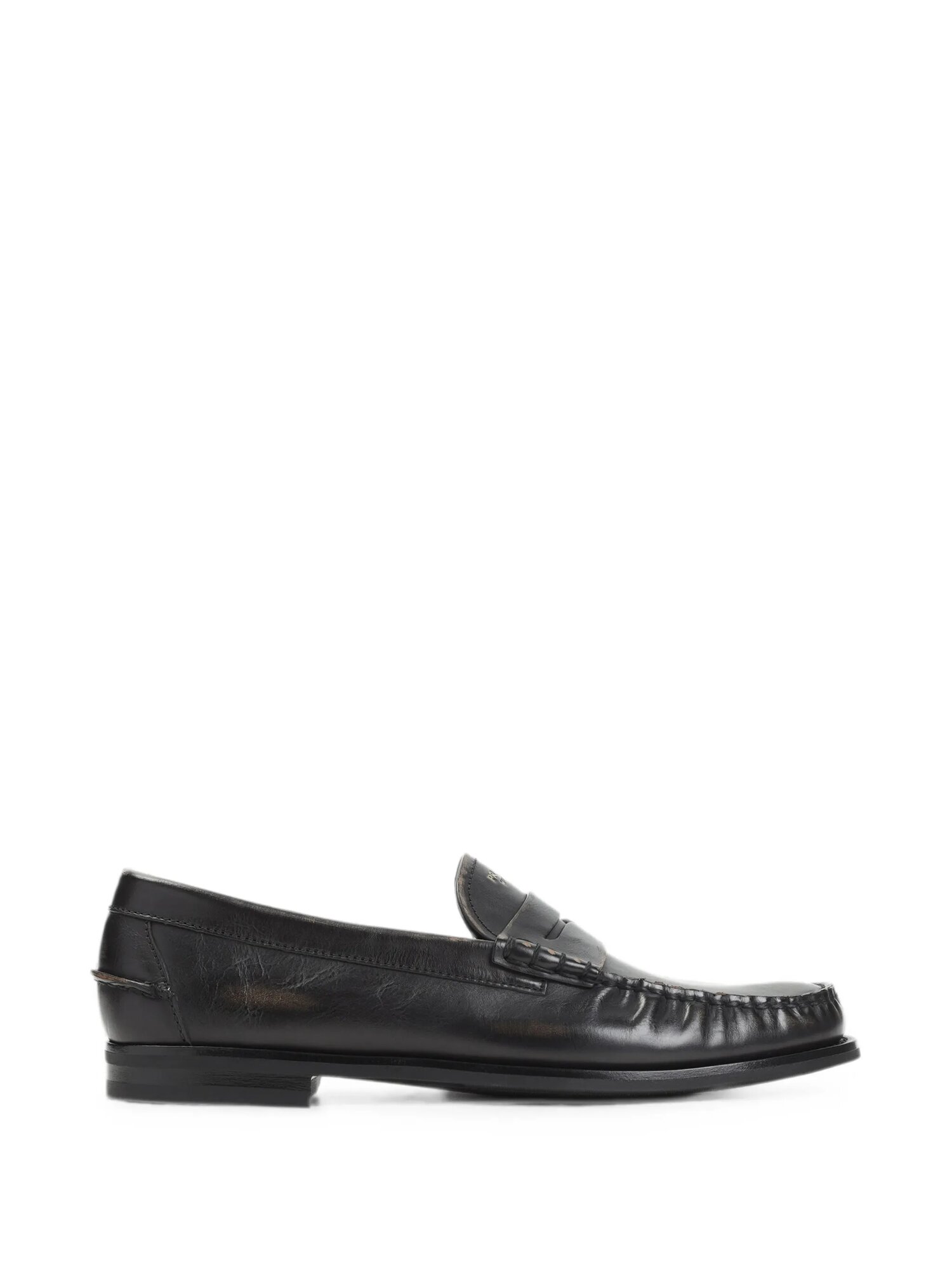 Лоферы Antiqued leather loafers