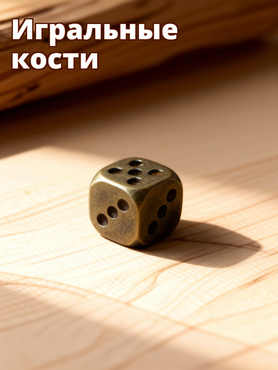 Винтажные латунные кости с закруглёнными углами для домашних игр, набор из 12 шт
