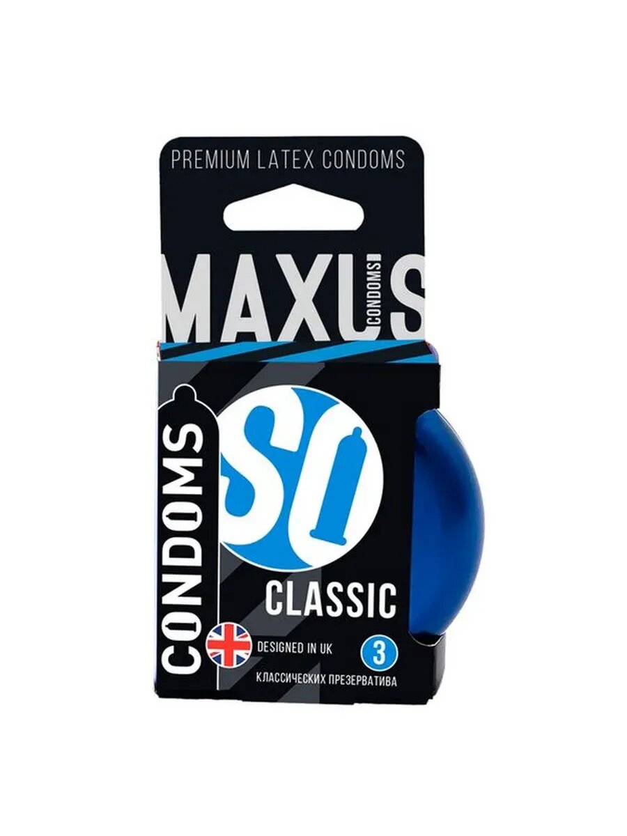 Презервативы гладкие классические Classic Maxus/Максус 3шт