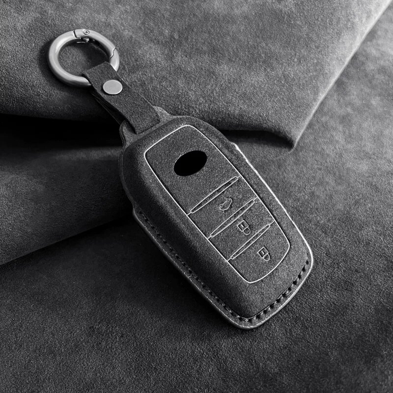 Чехол для ключа-брелока Toyota B-модель с брелоком, матовый черный для Camry, RAV4, Crown, Land Cruiser, Highlander,