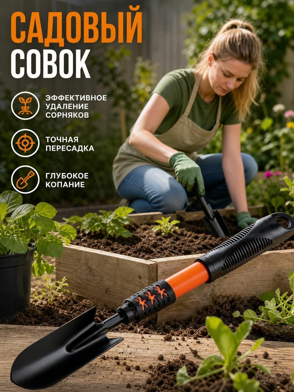 Совок садовый, 45 см