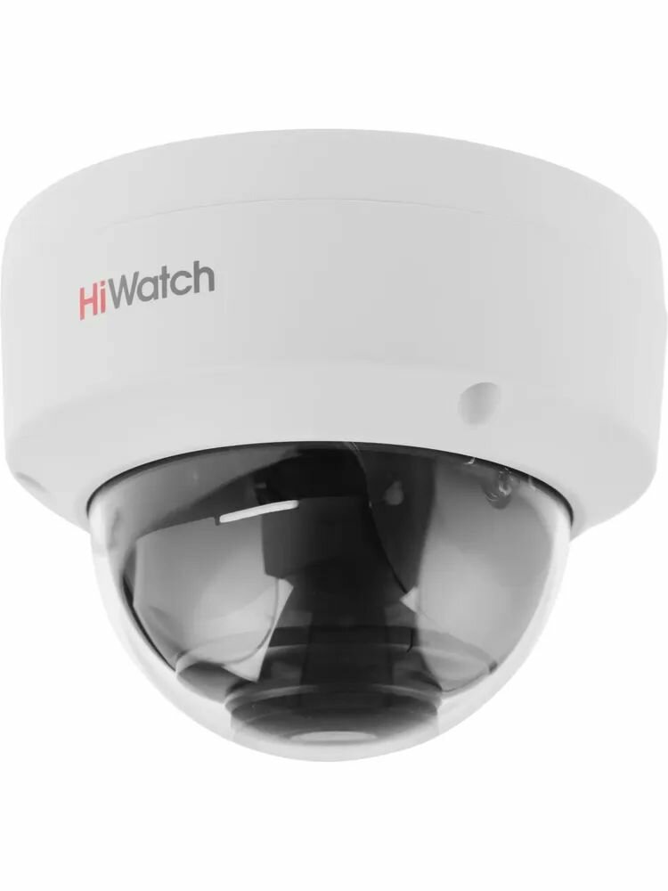 Камера видеонаблюдения IP HiWatch уличная купольная, 2 Мп, 2.8-2.8 мм цвет белый (DS-I202(E)(2.8MM)