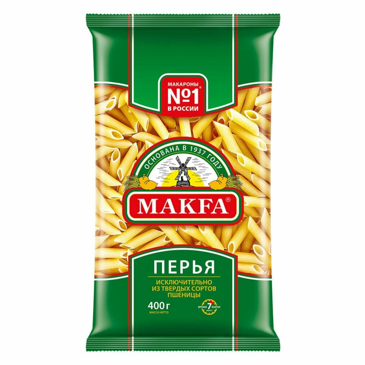 Макароны Макфа Перья Любительские 400г, 20шт.