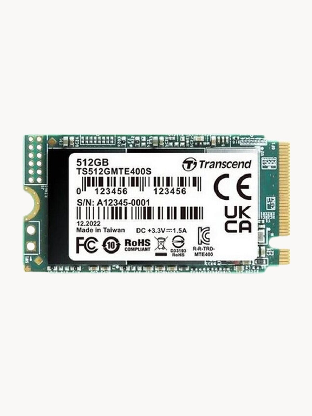 SSD диск Transcend SSD M.2 512GB MTE400S PCIe 3.0 x4 (TS512GMTE400S)