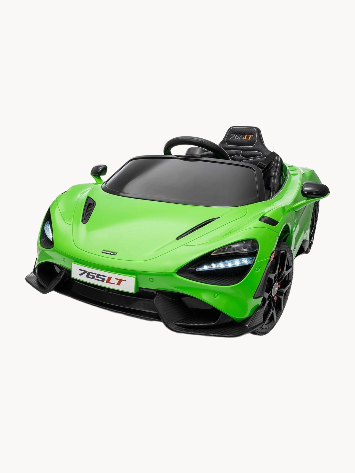 Детский электромобиль на аккумуляторе и с пультом управления, Mclaren 765LT, цвет зелёный