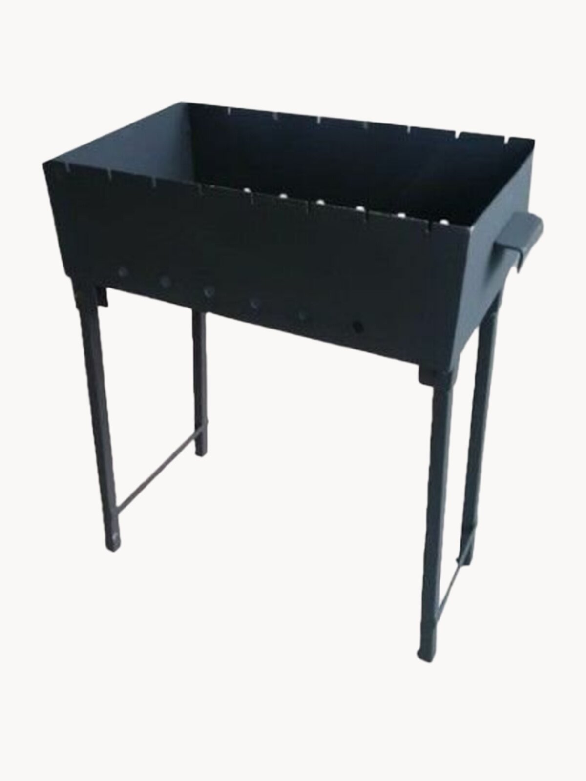 Мангал "Складные ножки", черный матовый, 49х3х15 см, толщина стенок топки 2 мм