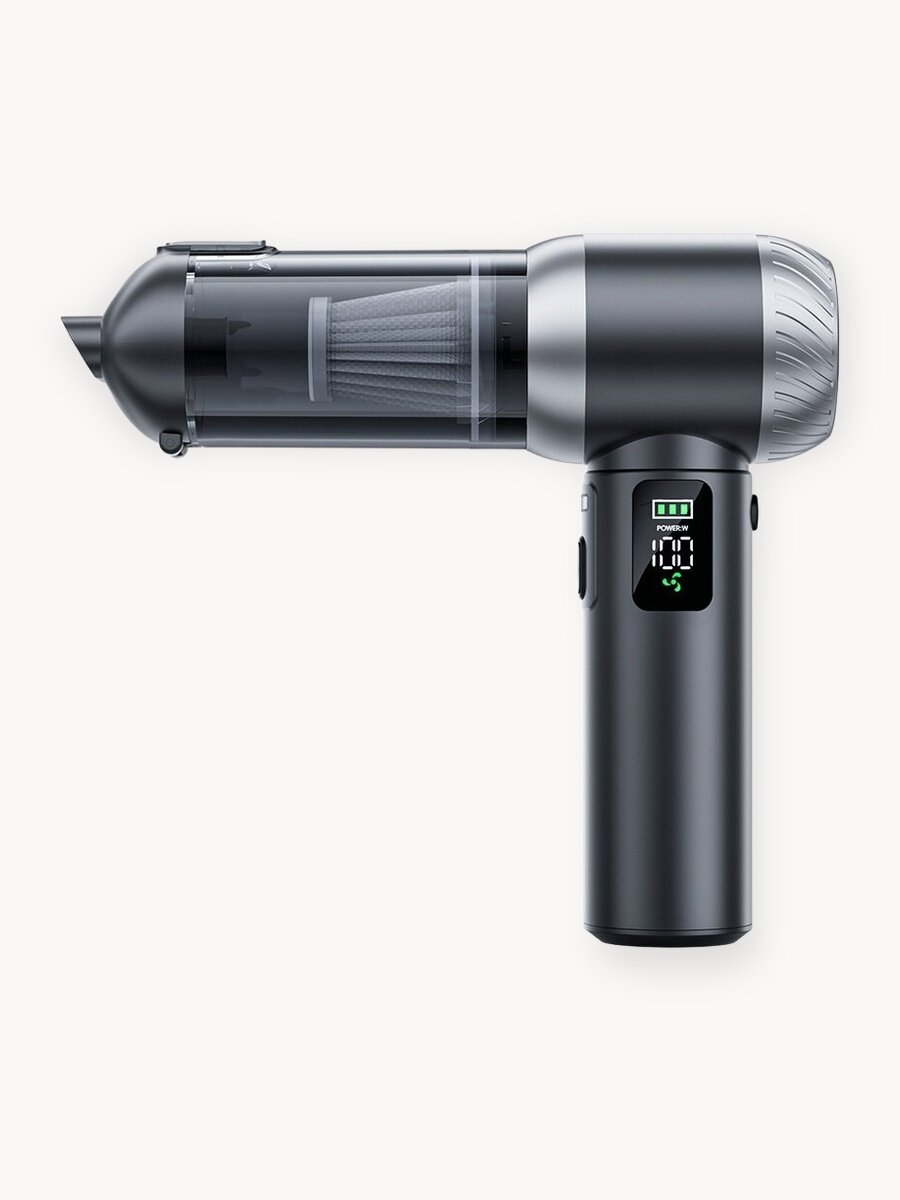 Автомобильный пылесос беспроводной мощный, воздуходувка в кейсе.