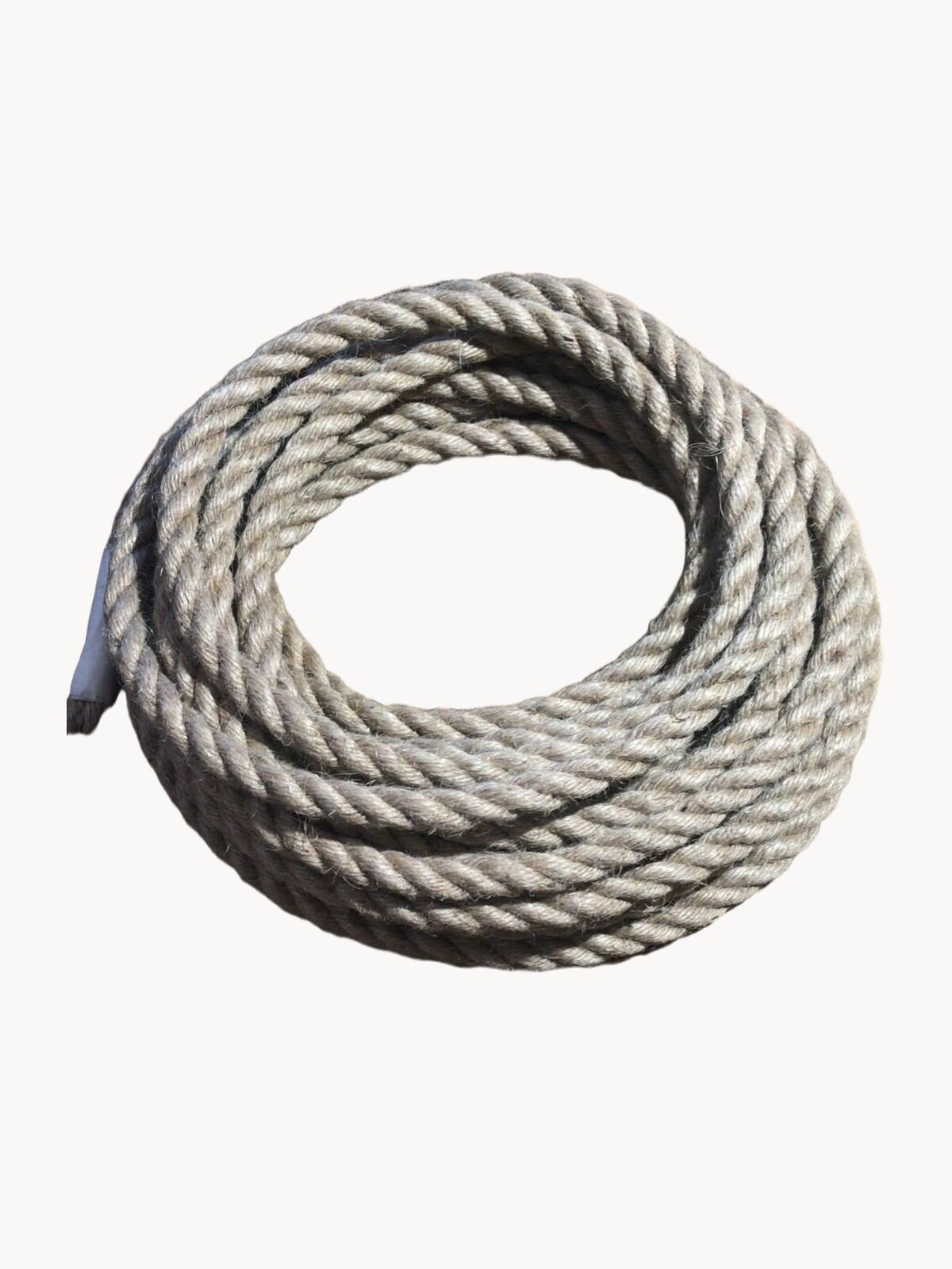 Канат джутовый шлифованный высший сорт 8 мм, 5 м / Джут для рукоделия 8 мм, 5 м