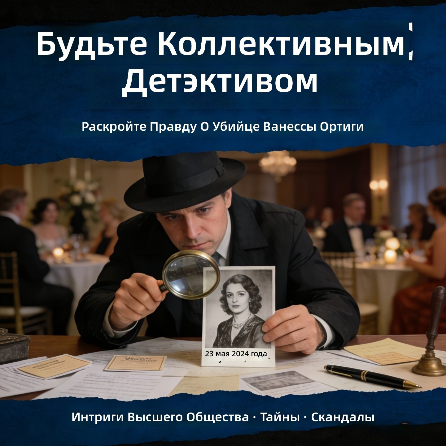 Игра для вечеринок и семейного досуга в стиле MysteryCase | Интерактивное расследование нераскрытых дел, анализ улик и решение преступления, развитие логики и командообразование