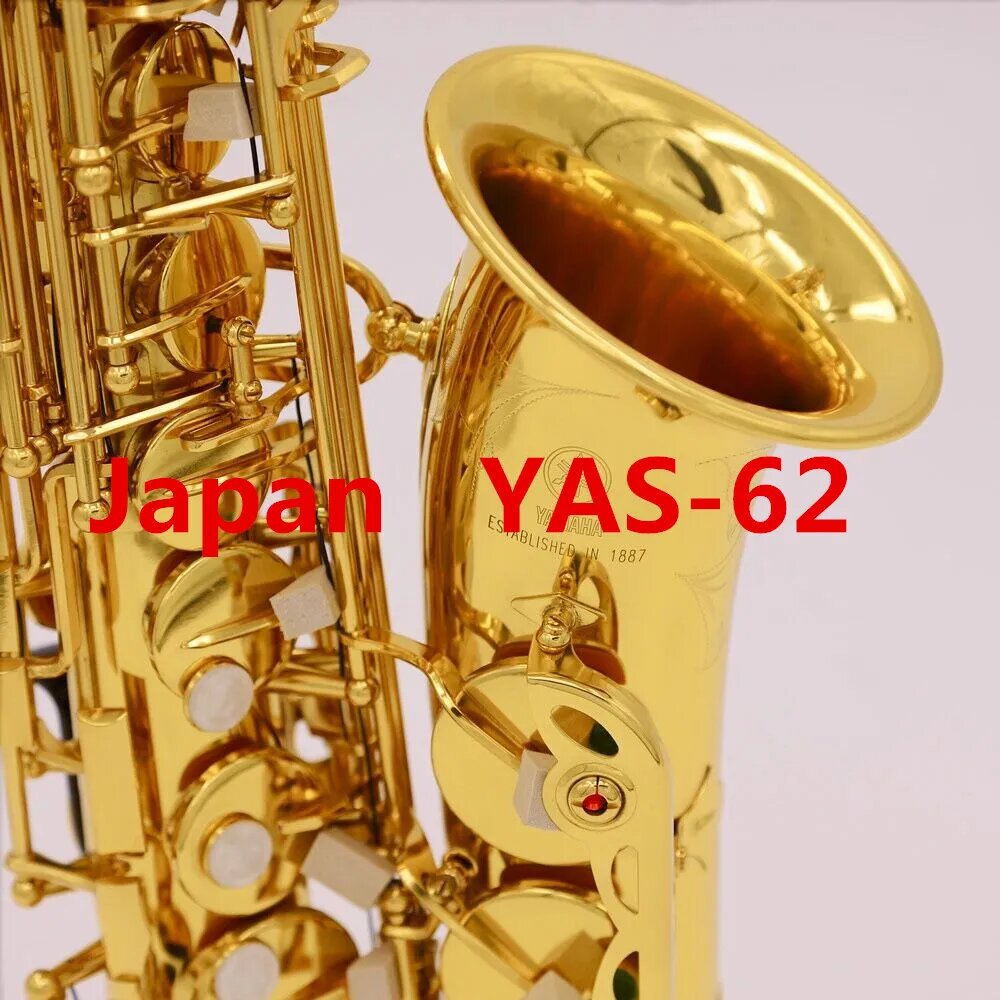 Профессиональный альт-саксофон YAS-62 золотого цвета