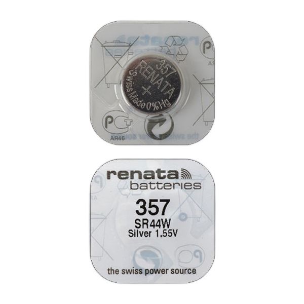 Батарейка Renata 357 (SR44W) Silver Oxide 1.55V 1шт Швейцария