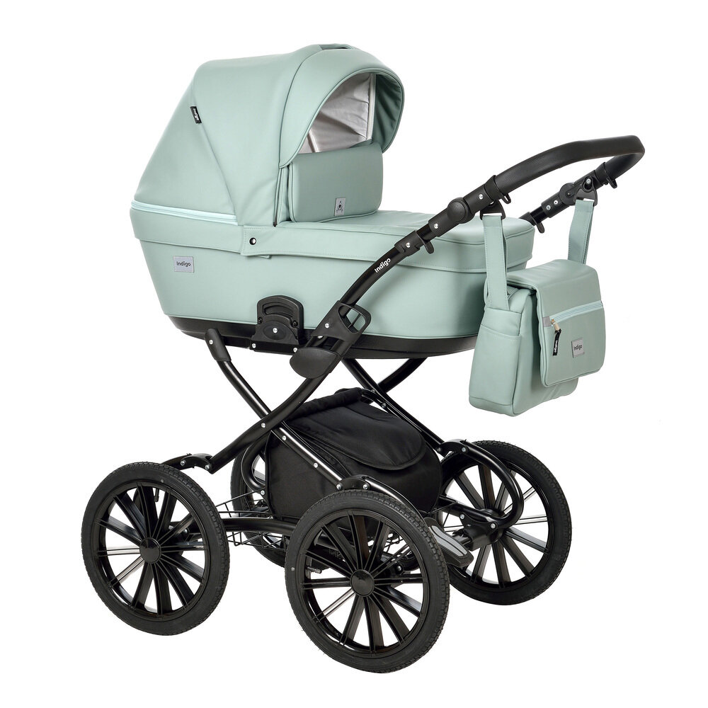 Коляска 2в1 Indigo BROCO Eco Plus 14 be 04 (шалфей кожа)