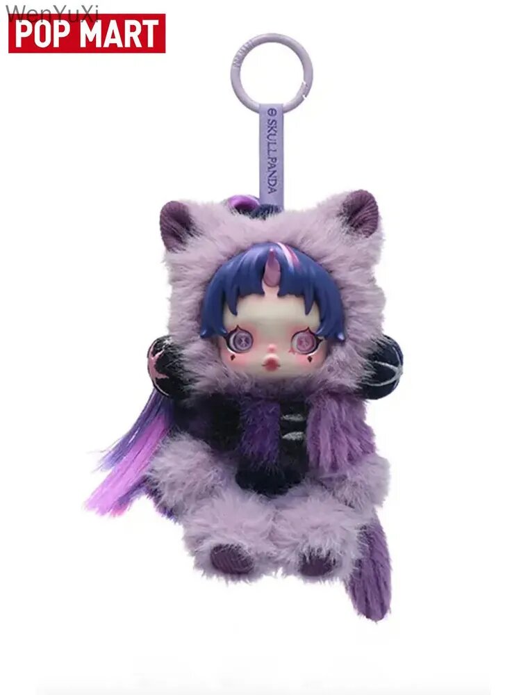 100% Original оригинал POP MART - SKULLPANDA My Little Pony Series Plush Doll Pendant, Подарки, Twilight Sparkle 1 шт