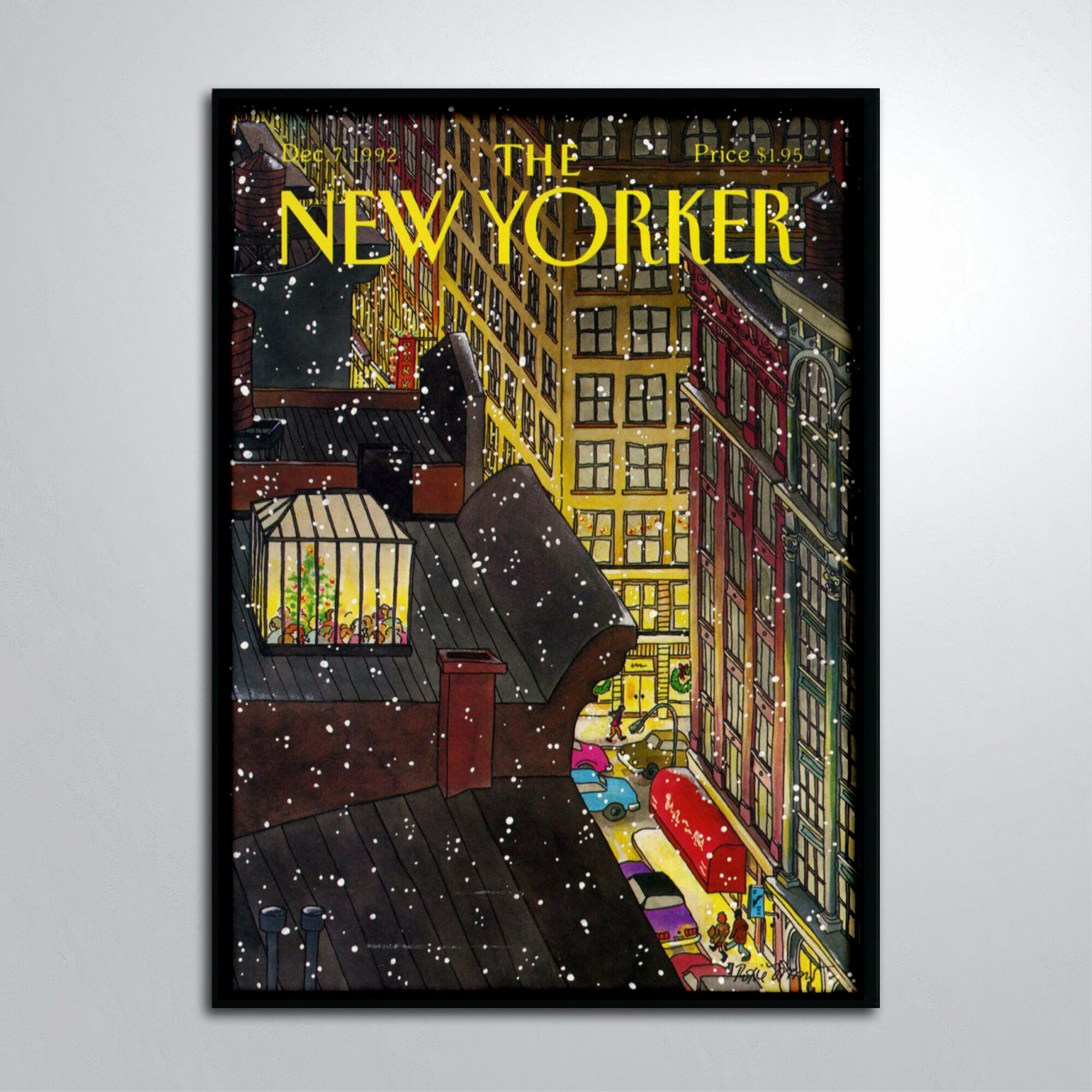 Постер без рамы/Постер для интерьера/Плакат Винтажный Журнал Нью Йоркер The NEW YORKER 7 декабрь 1992г