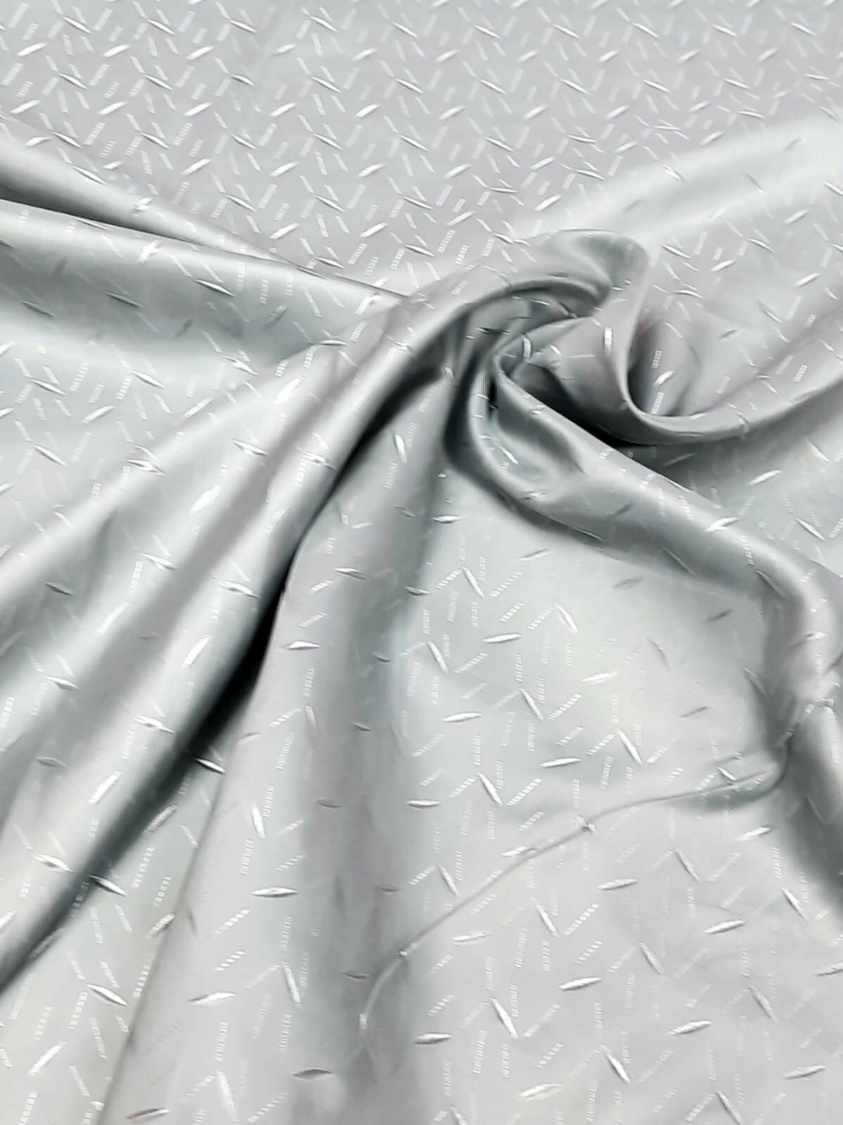 Ткань подкладочная Twill, Жаккард, Поливискоза, цвет светло-серый