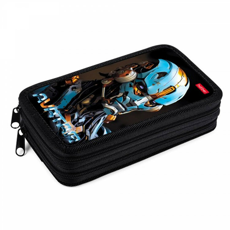 Пенал 2 отделения (Hatber) Аватар 190х110мм глянцевая ламинация с таблицей умножения арт. NPn_47090