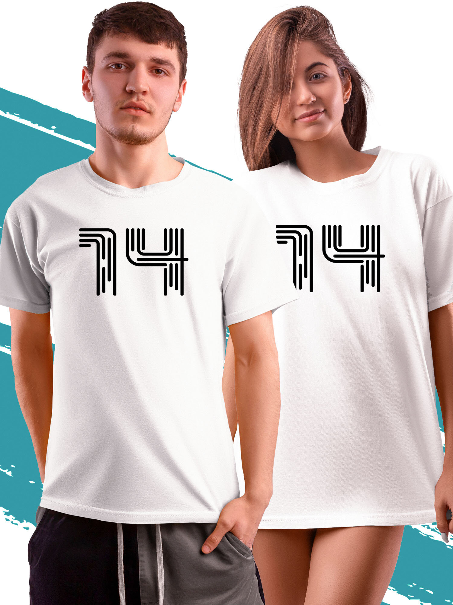 Футболка GoldenCate номер цифра 14 четырнадцать