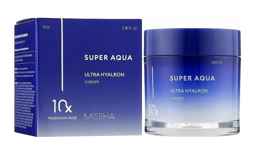 Увлажняющий крем для лица, Missha, Super Aqua Ultra Hyalron Cream, 70 мл