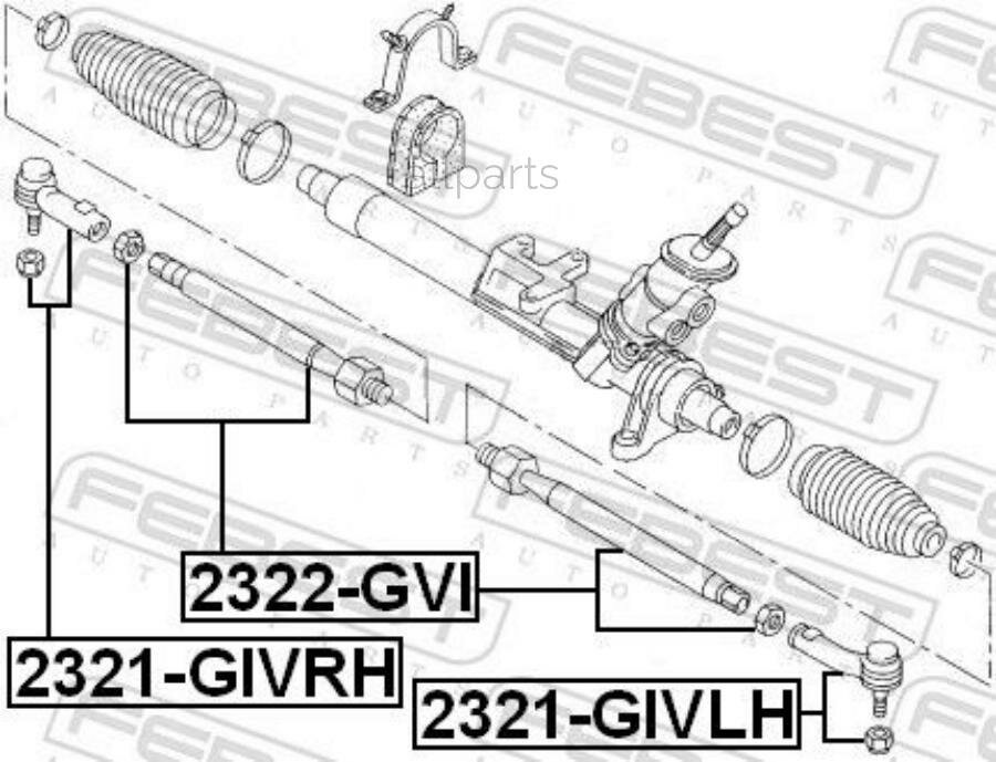 FEBEST 2321GIVLH наконечник рулевой левый!\ VW Golf 98>