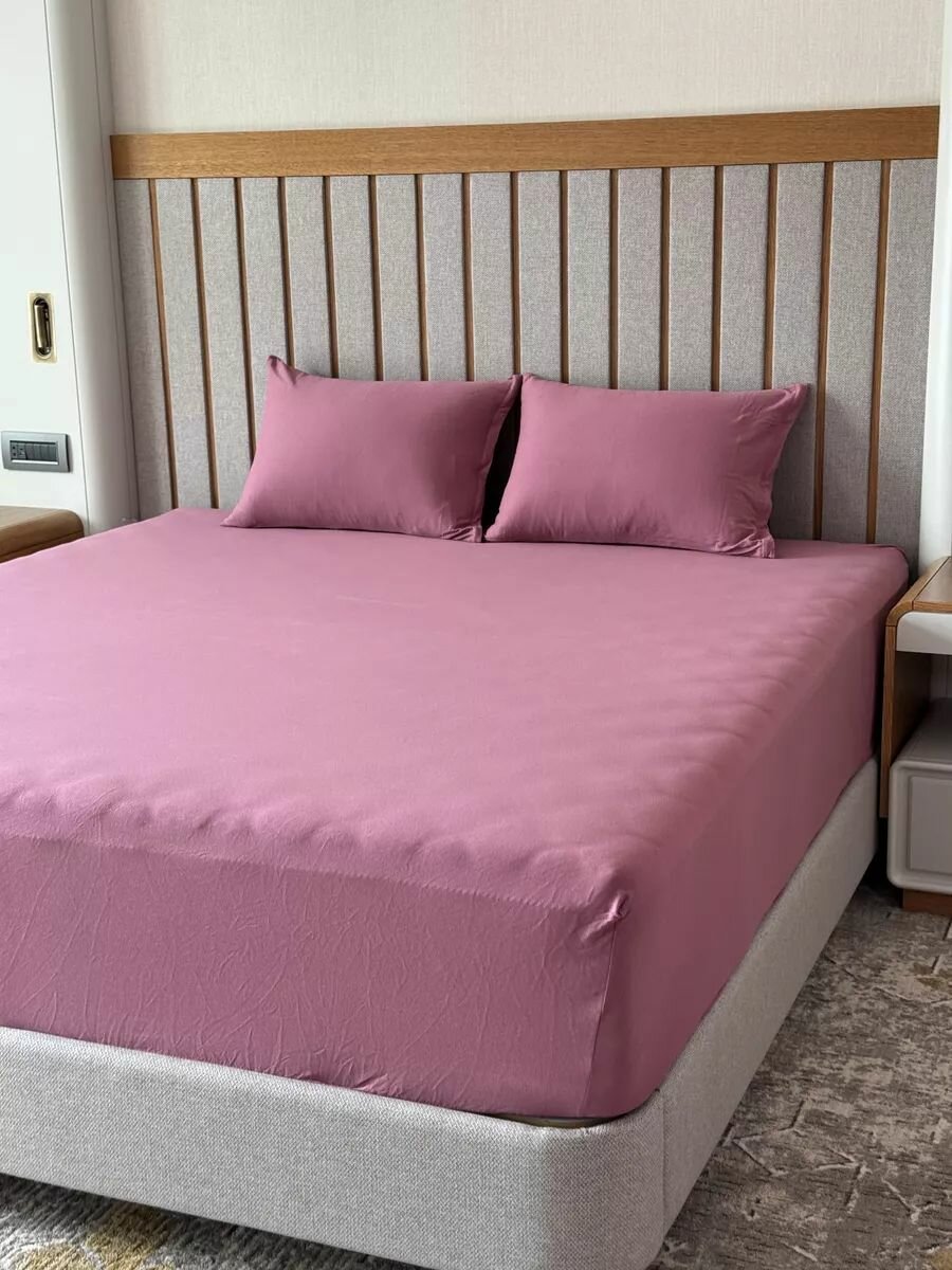 Простынь трикотажная на резинке 180х200 см, хлопок